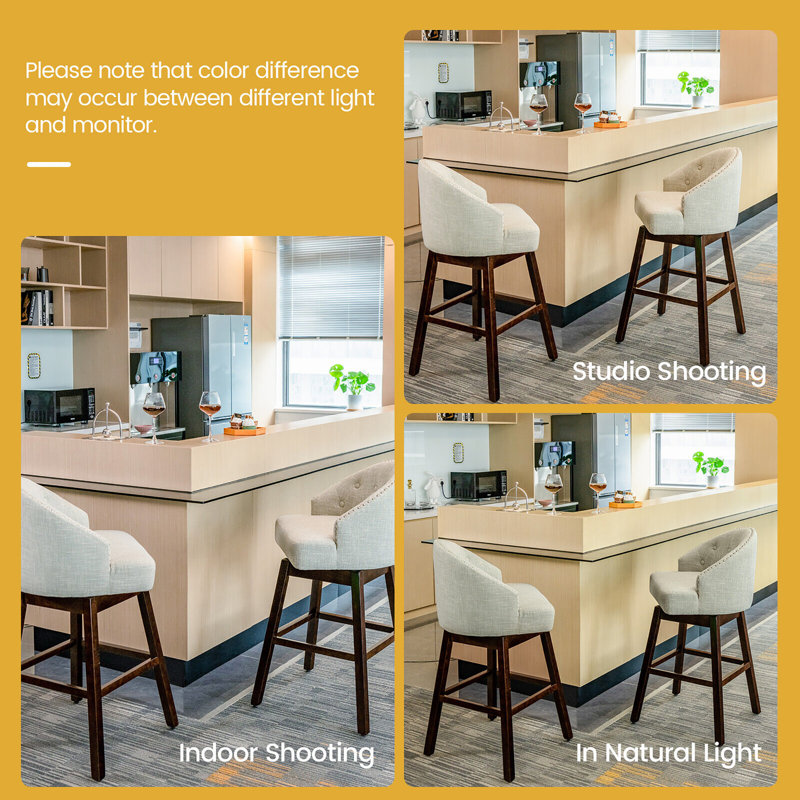 Lark Manor Arihan Swivel 31'' Bar Stool | Wayfair