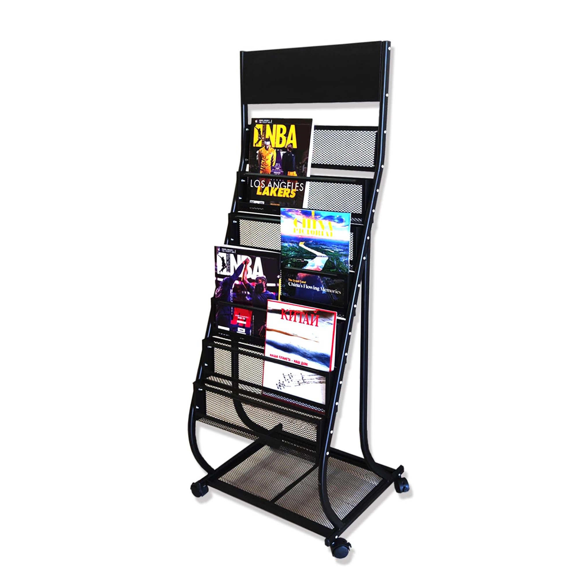 Rebrilliant 6 Tiers Floor-Standing Magazine Rack | Wayfair
