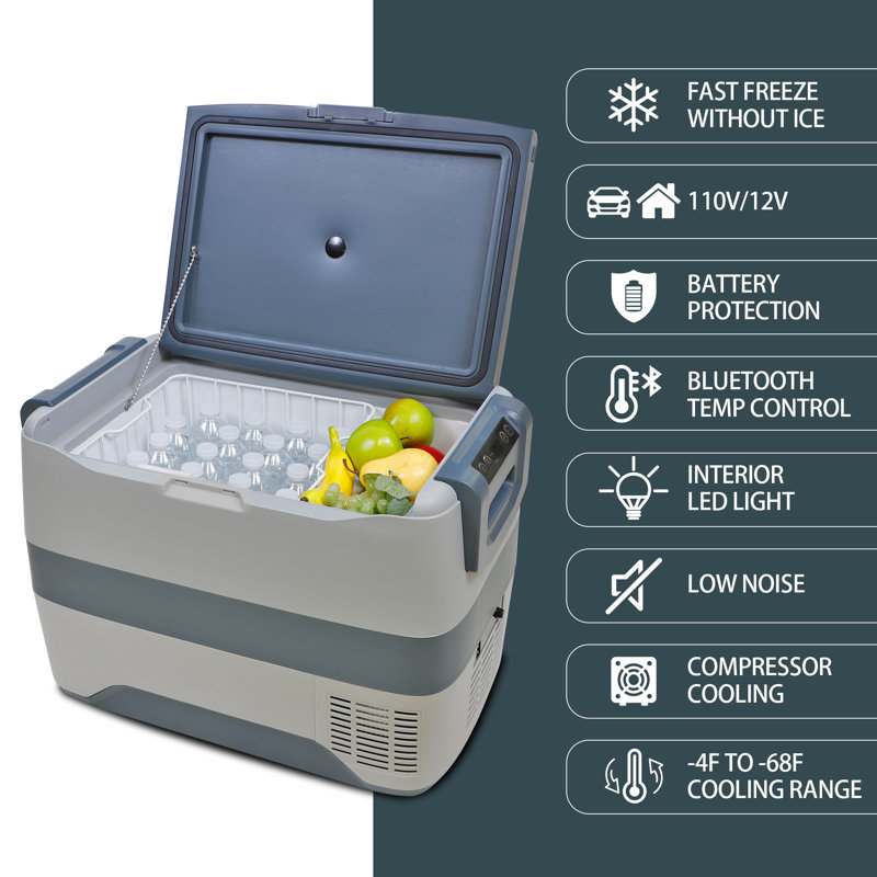 Koolatron 12V Portable Freezer/Refrigerator with Bluetooth 42 qt (40L ...