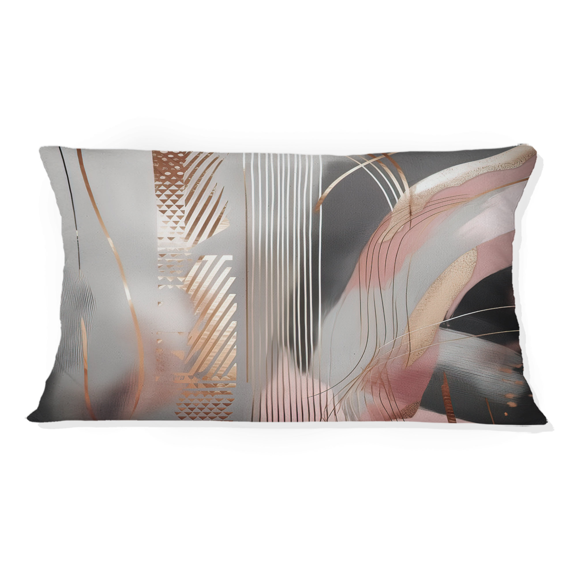 Design Art Pink Rose Gold Circle Complexity I - Abstract Modern Shapes ...