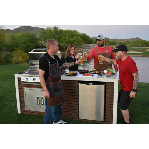 Kokomo Grills Classic Shiplap Waterfall Edge 4-Burner Propane/Natural ...