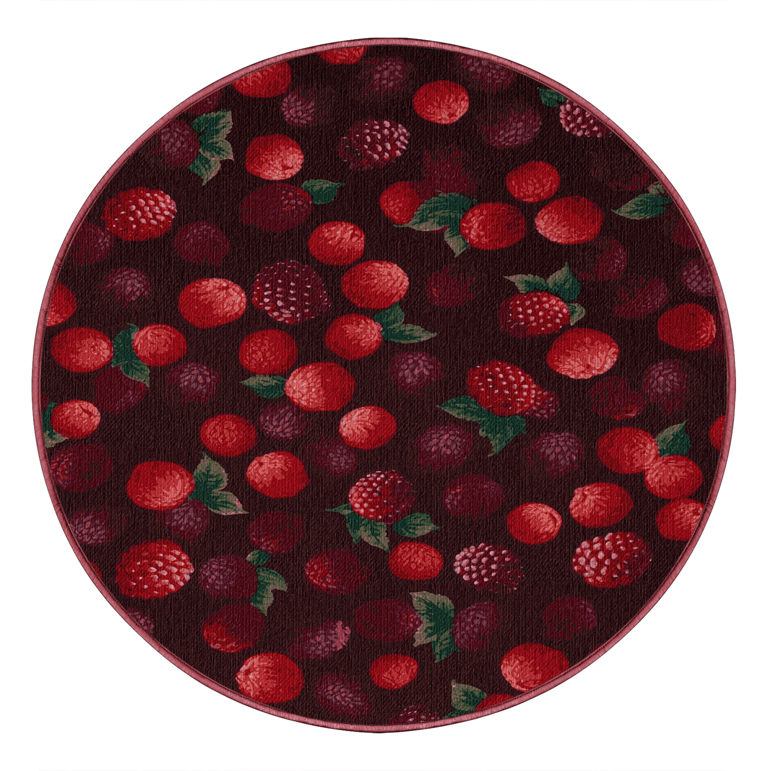 One Allium Way® Washable Loganberry Fruits Area Rug | Wayfair