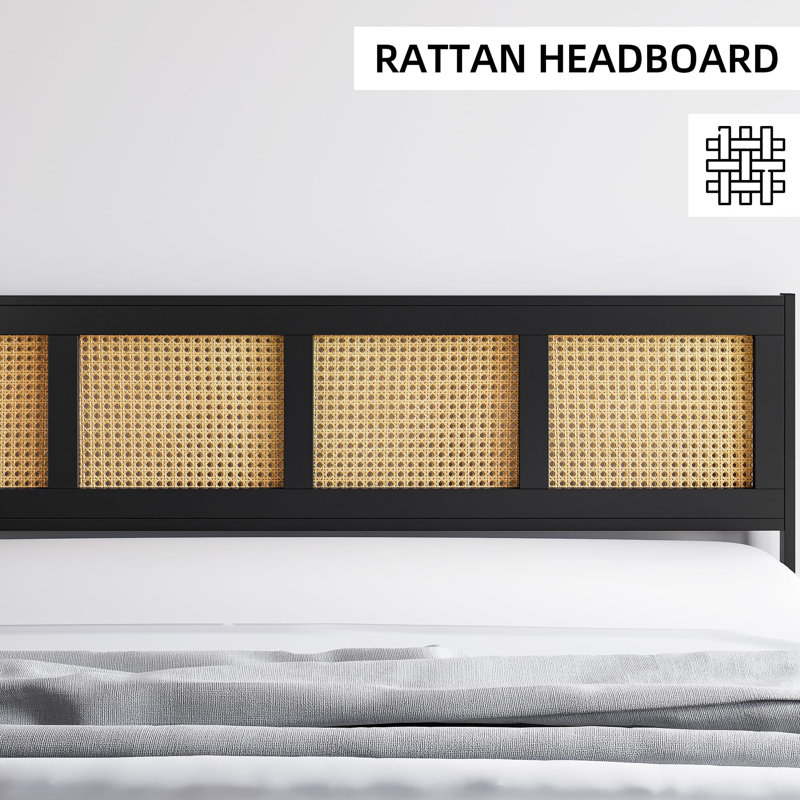 Bay Isle Home Aarica Wicker / Rattan Bed | Wayfair