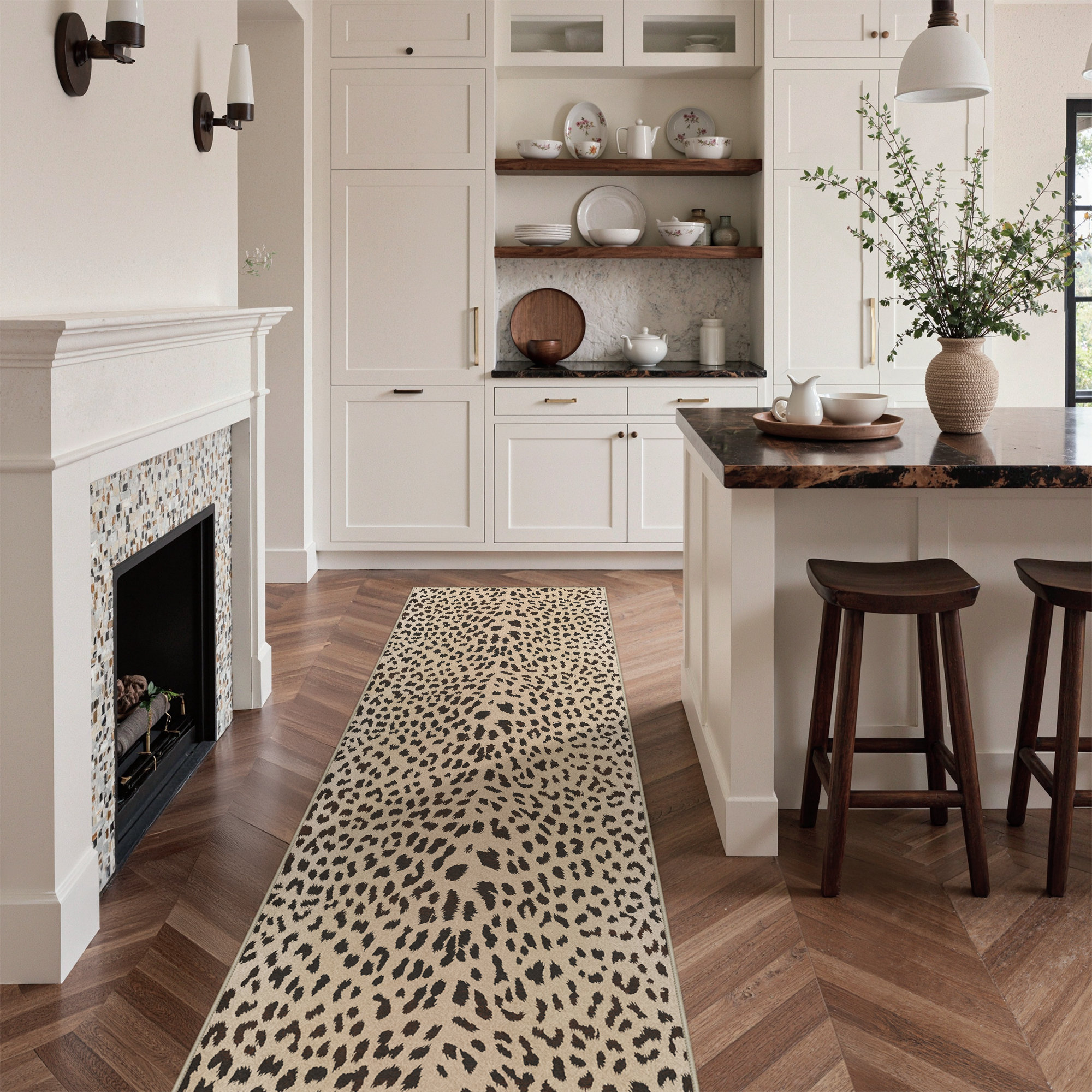 Latitude Run® Savanna Animal Print Machine Washable Leopard / Sable ...