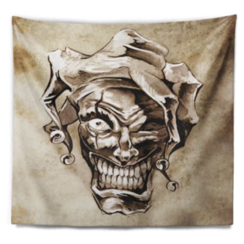 The Twillery Co.® Corwin Abstract Fantasy Clown Joker Tapestry | Wayfair