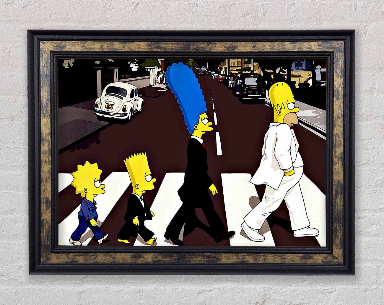 Bright Star Simpsons Abbey Road - Single Picture Frame Art Prints ...
