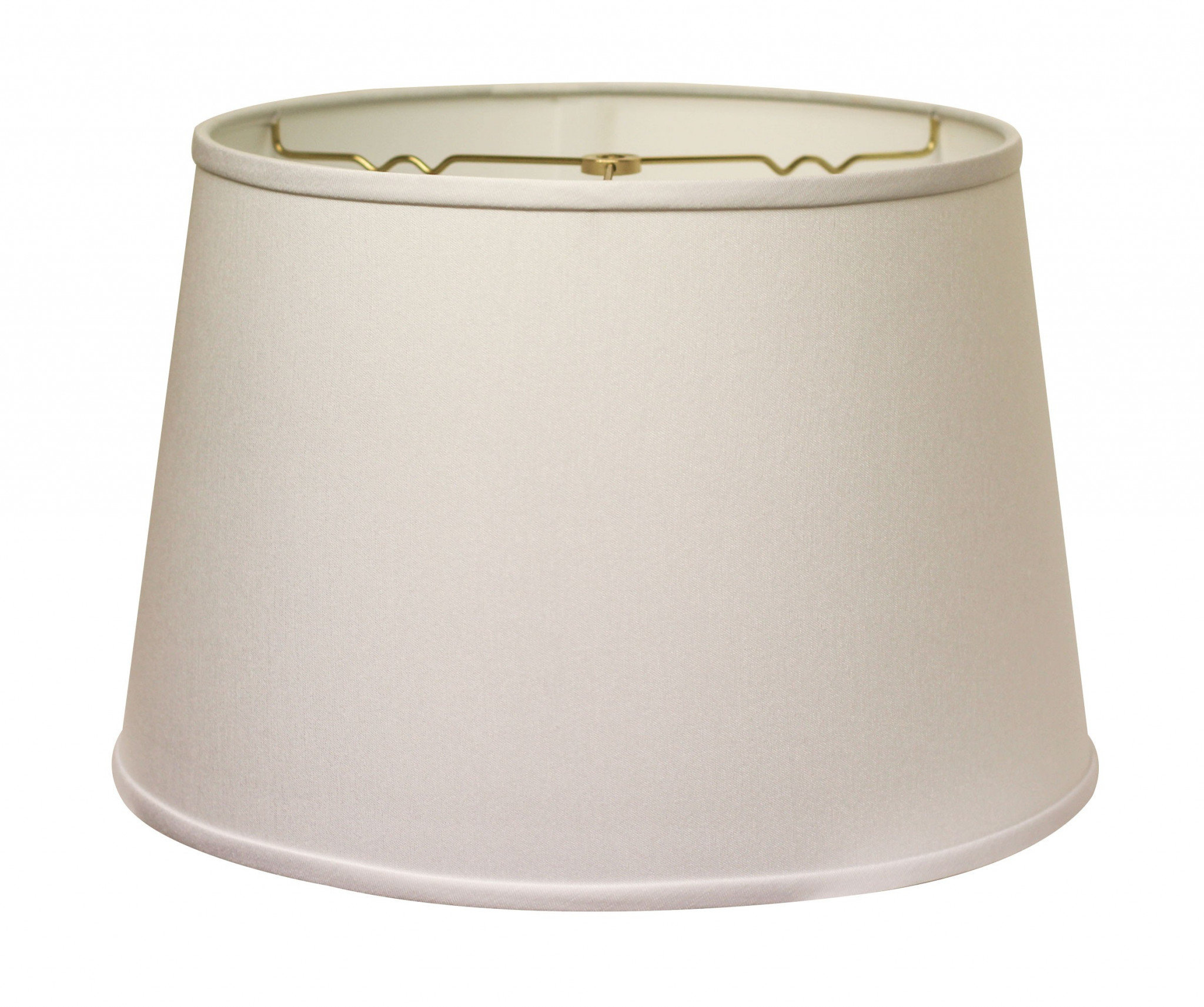 HomeRoots 14" White Rounded Empire Slanted No Slub Lampshade | Wayfair
