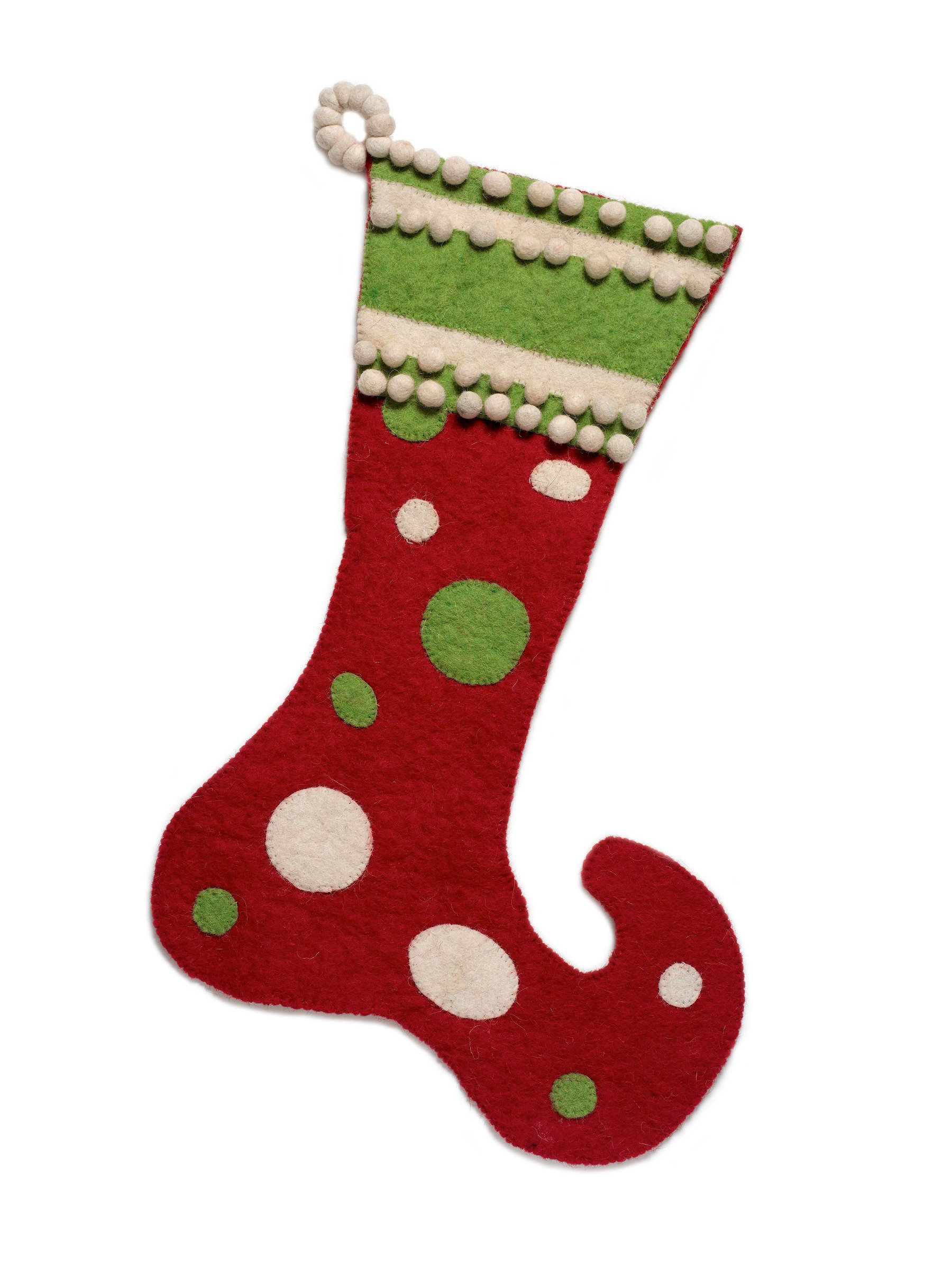 Arcadia Home Jester Hand Felted Wool Christmas Stocking | Wayfair