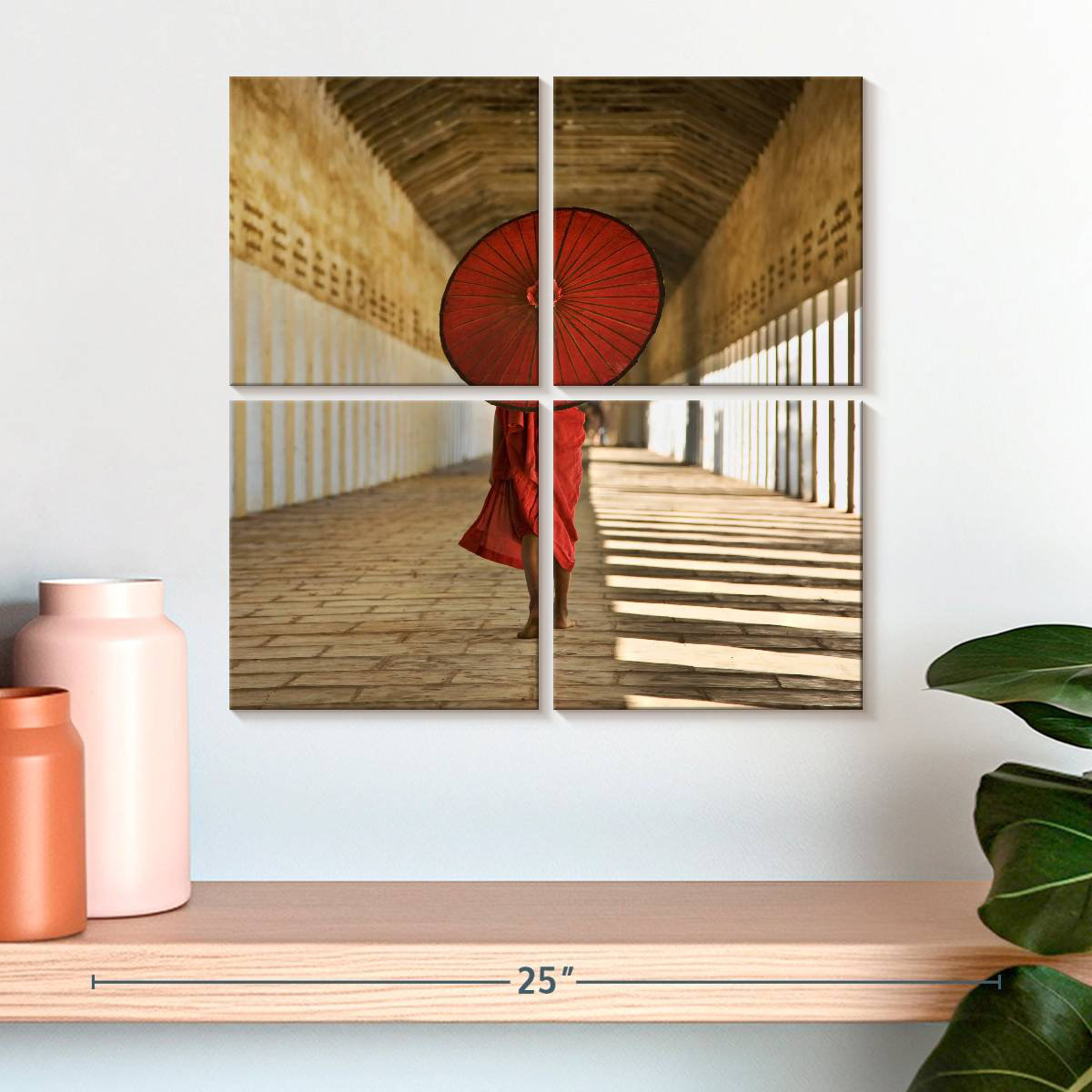 Dakota Fields Adella Burmese Monk With Parasol In Bagan Burma | Wayfair