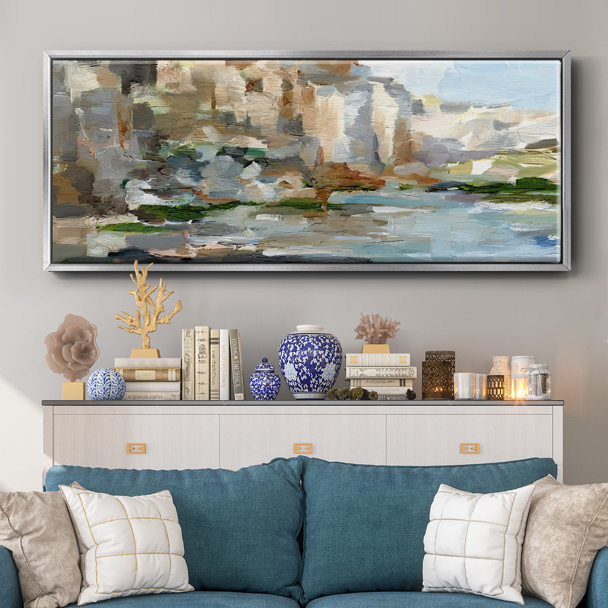 Wexford Home Western Cliffs I- Framed Canvas | Wayfair