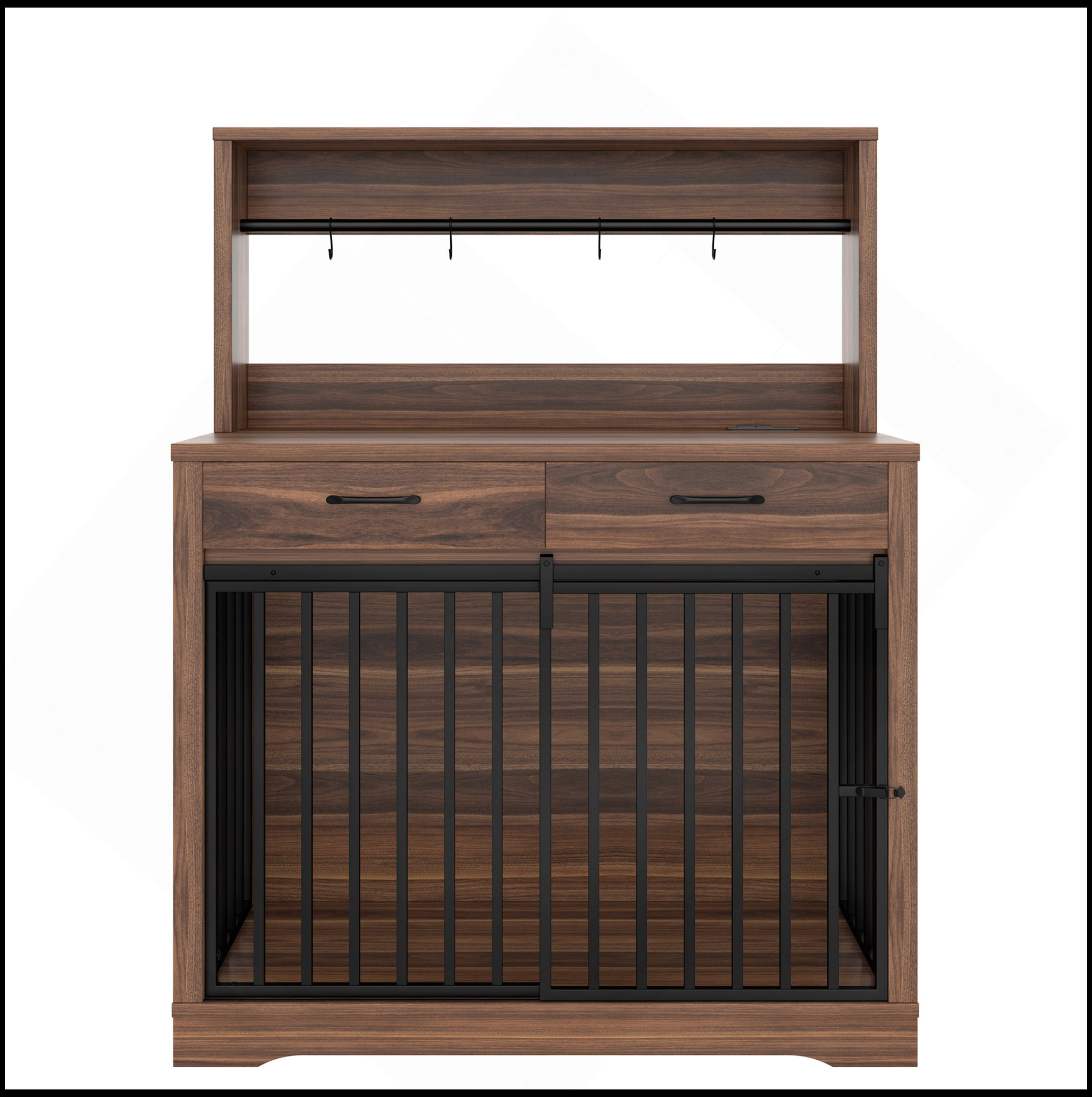 KUNMINGZHUHE 38" Dog Crate Furniture, Heavy Duty Dog Cage Table With 2 ...