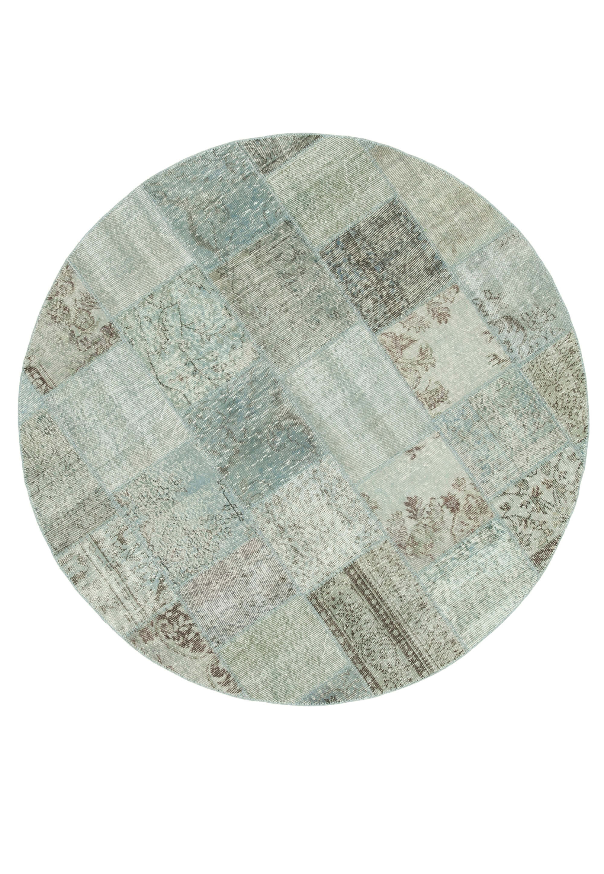 Bungalow Rose Amillano Patchwork Machine Woven Round 7'2" Cotton Indoor ...