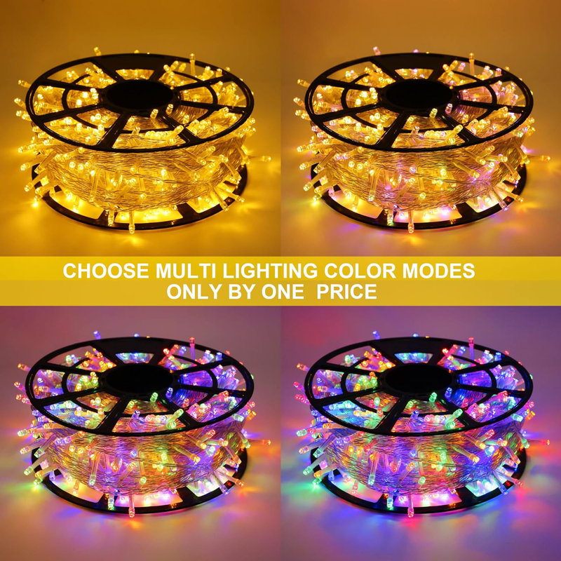 The Holiday Aisle® 600 LED Color Changing String Lights Plug in | Wayfair