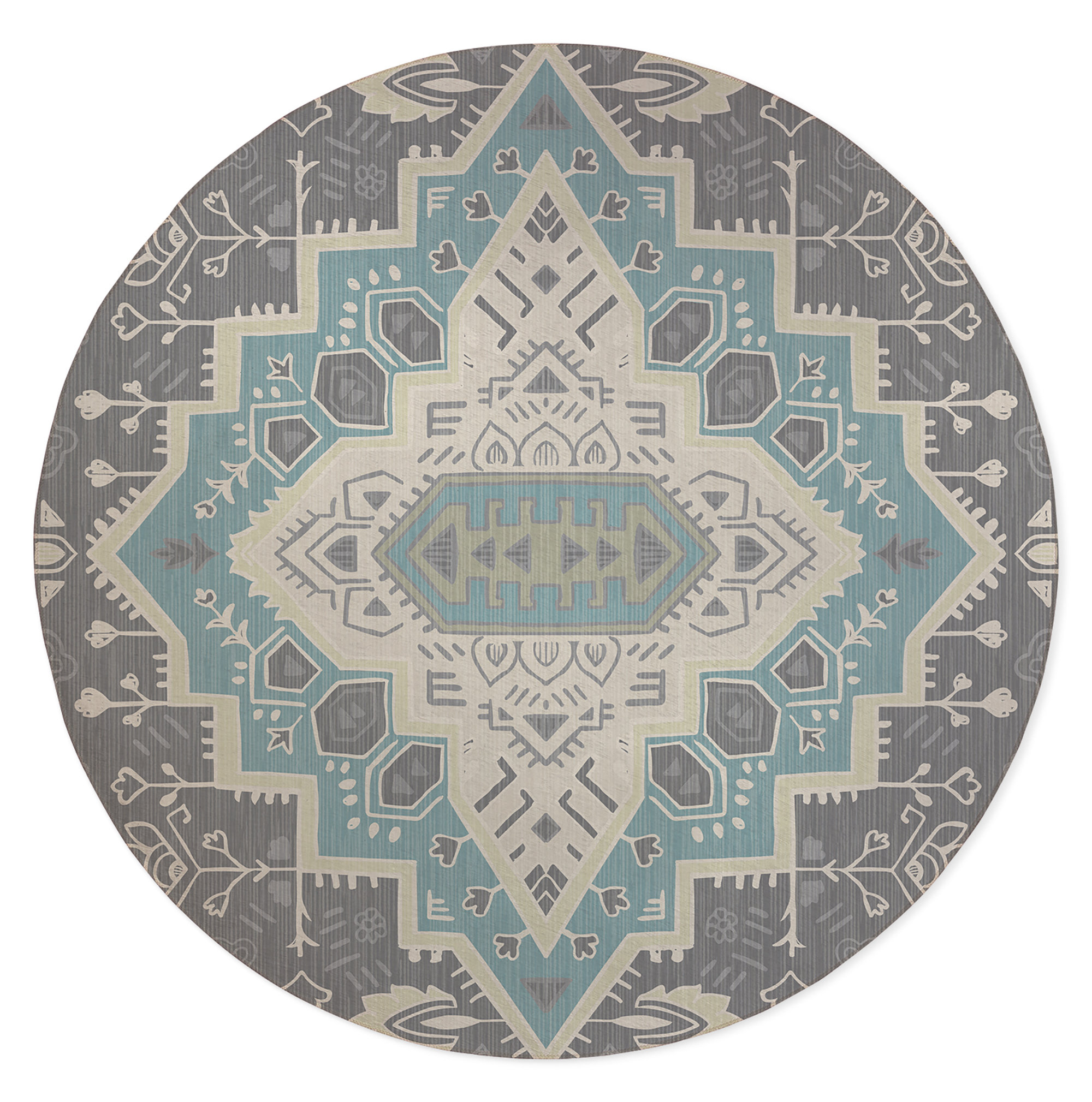 KAVKA DESIGNS Avondale Straight Round Chair Mat | Wayfair