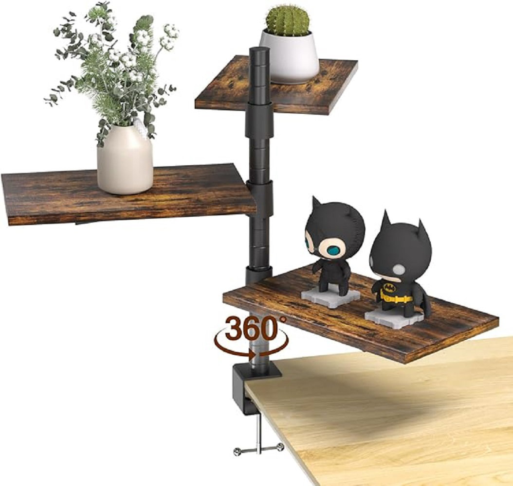 Corrigan Studio® 3 Tier Clamp On Desk Shelf - Over Or Under Table Clamp ...