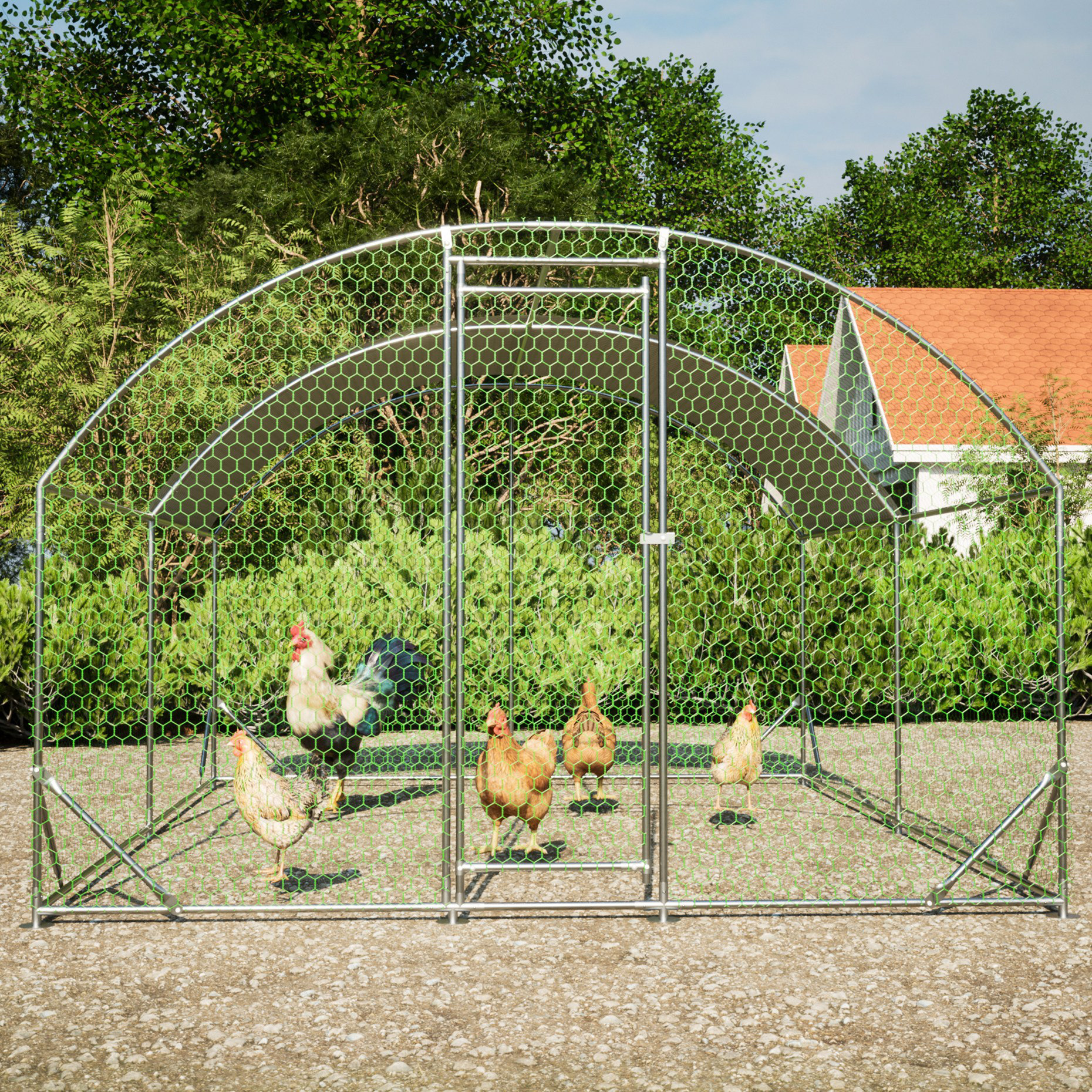 Tucker Murphy Pet™ Large Chicken Run With Tarp And Secure Wire Mesh ...