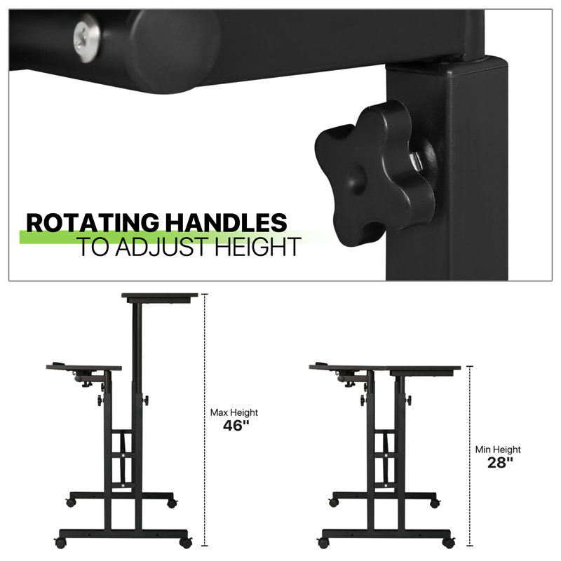 Bring Home Furniture Computer Desk with Tilting Table, Adjustable Small ...