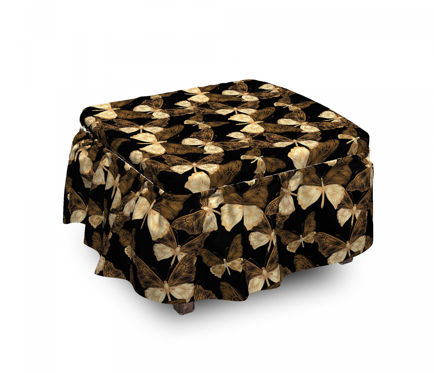 East Urban Home Exotic Tropical Ottoman Slipcover | Wayfair