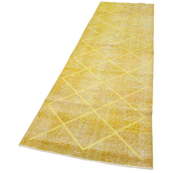 Ebern Designs Mizani Geometric Hand Woven Hand Knotted 90 X 316 Area ...