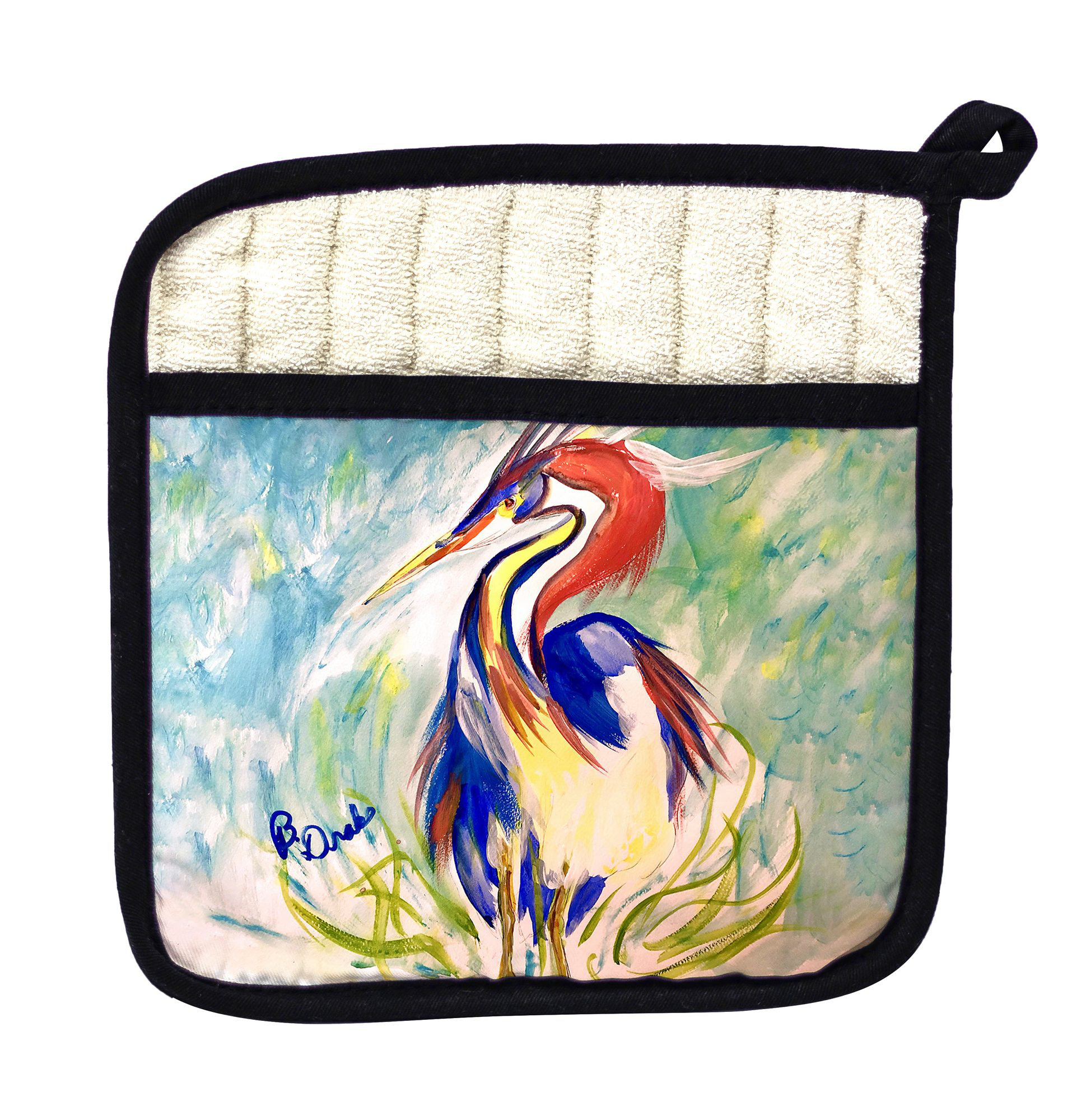 Betsy Drake Interiors Wacky Egret Pot Holder | Wayfair