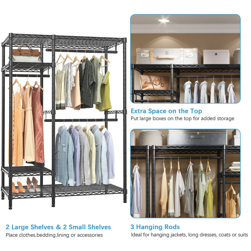 Rebrilliant Killashandra 45'' Metal Clothing Rack & Reviews | Wayfair