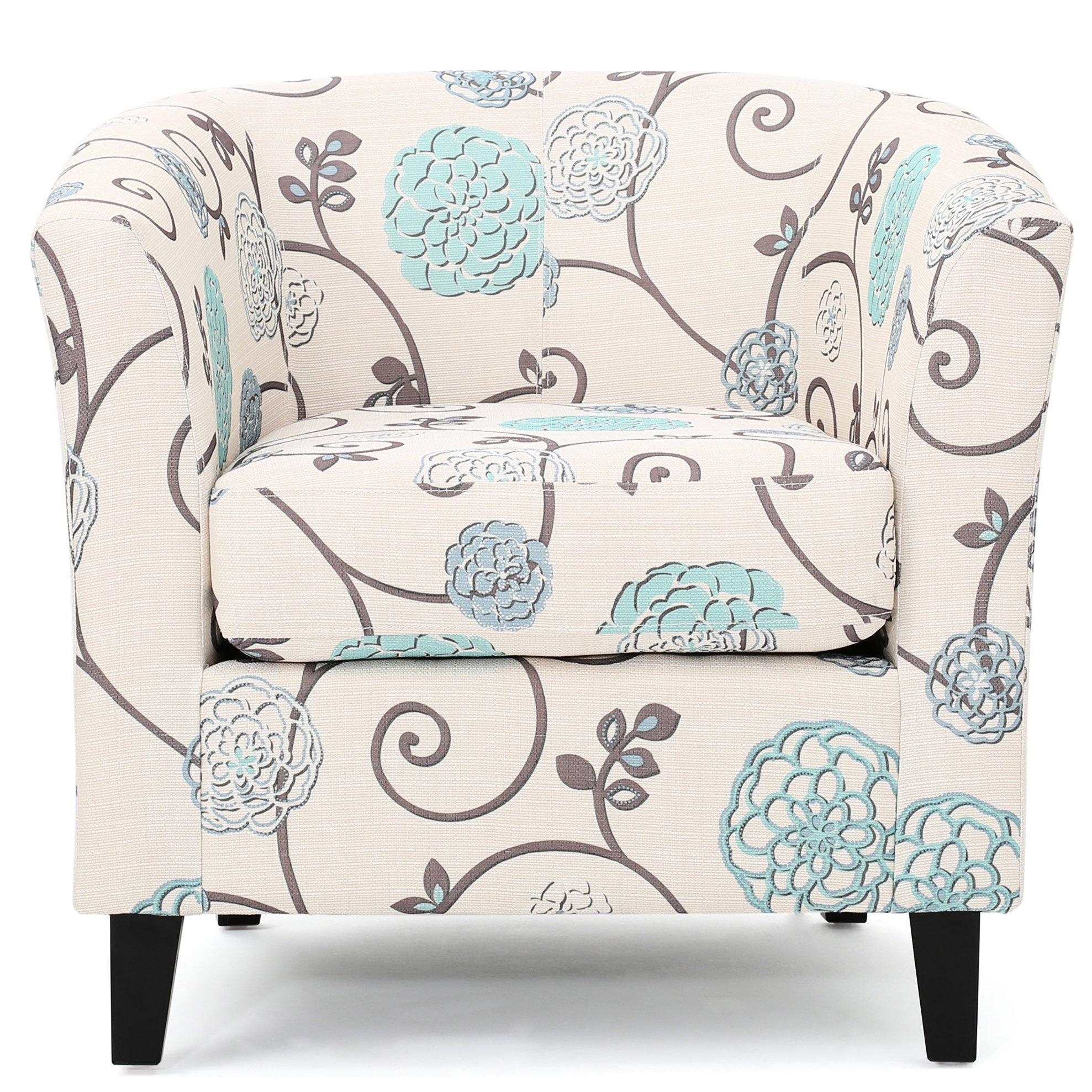 Everly Quinn Appealing Club Chair - Comfortable Seating Choice. White ...