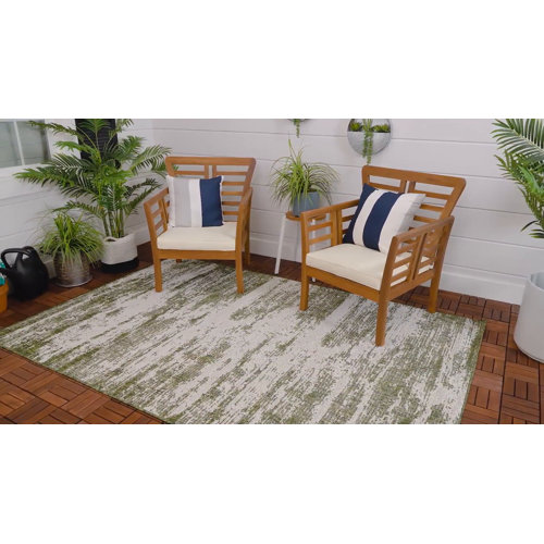 17 Stories Ody Abstract Indoor / Outdoor Rug & Reviews | Wayfair