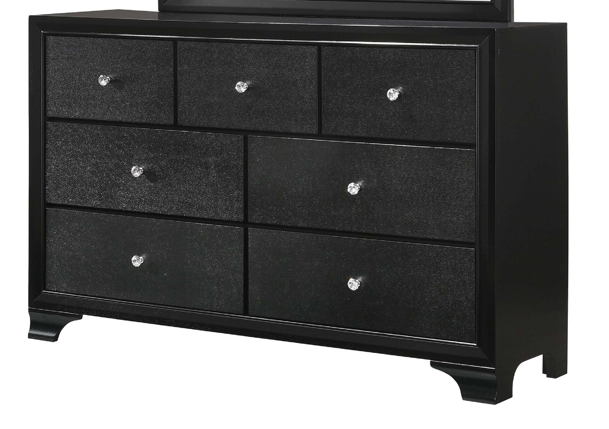 Ivy Bronx Modern Glam Style Seven-Drawer Dresser with Embossed ...