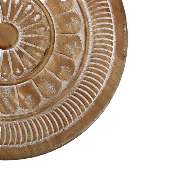 Ophelia & Co. Set of 2 Round Wooden Display Risers, Farmhouse Wood ...