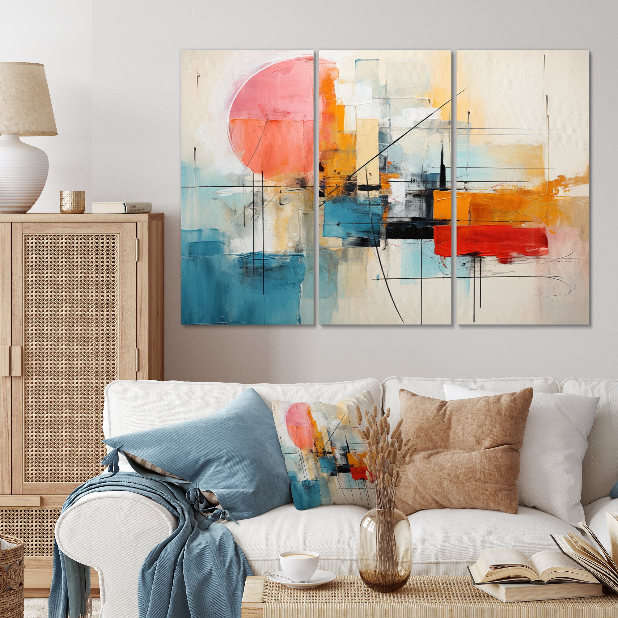 Design Art Abstract Chromatics II - Abstract Collages Metal Wall Art ...