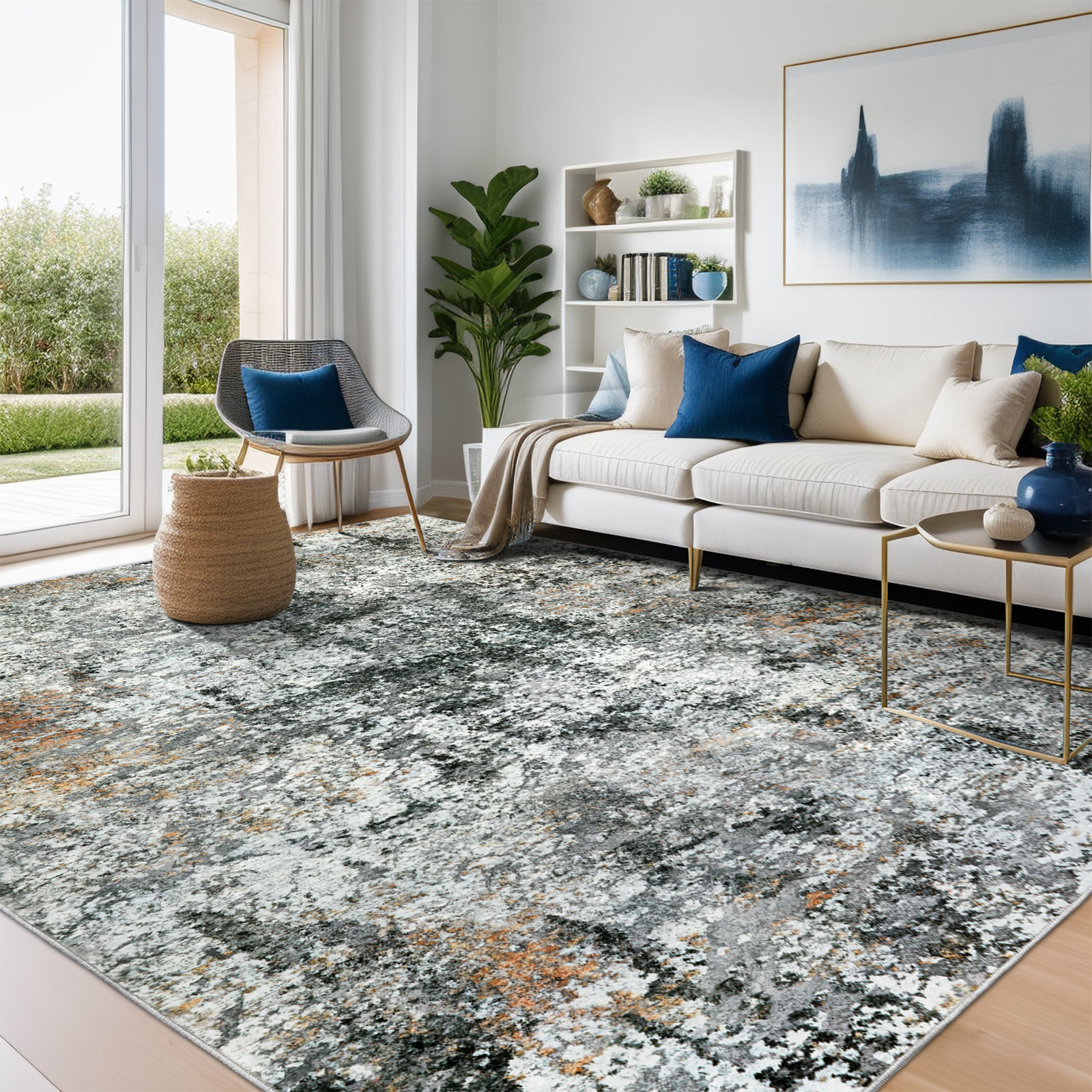 Brayden Studio® Area Rug for Living Room Modern Abstract Large Soft ...