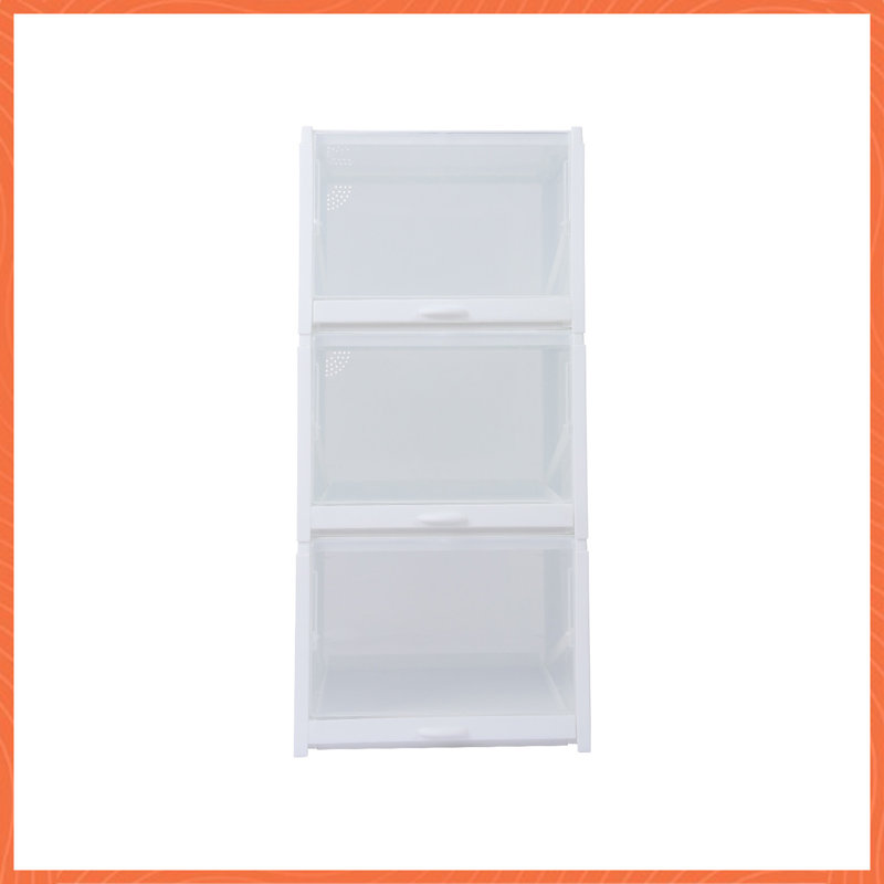 Rebrilliant 3 Pair Stackable Shoe Storage Box | Wayfair