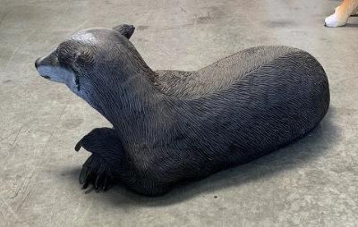 Wildon Home® Billal Badger Laying Life Size Statue | Wayfair