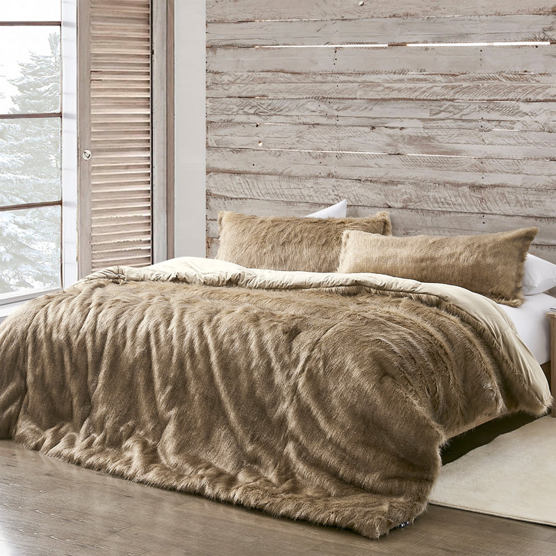Coma Inducer Rare Quokka Faux Fur Oversized Comforter Set | Wayfair