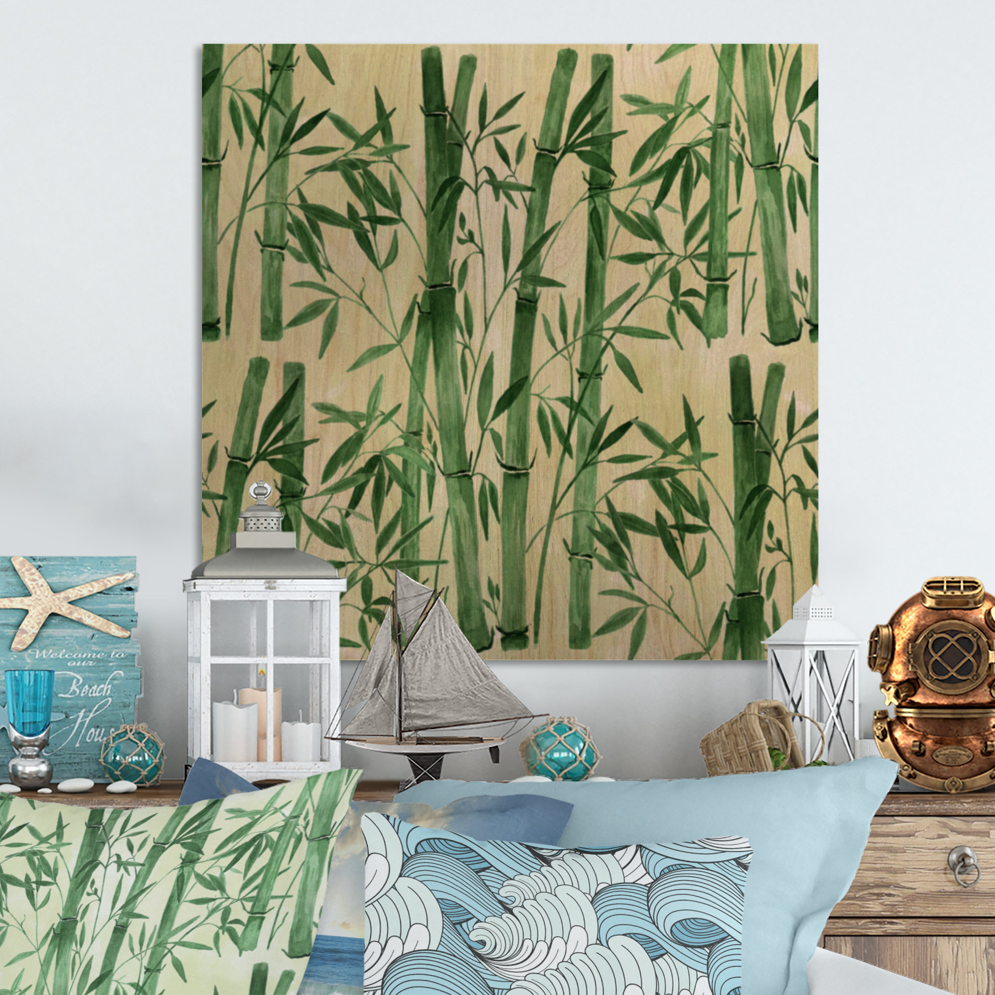 Bay Isle Home™ Bamboo Branches in The Forest I - Unframed Print on Wood ...