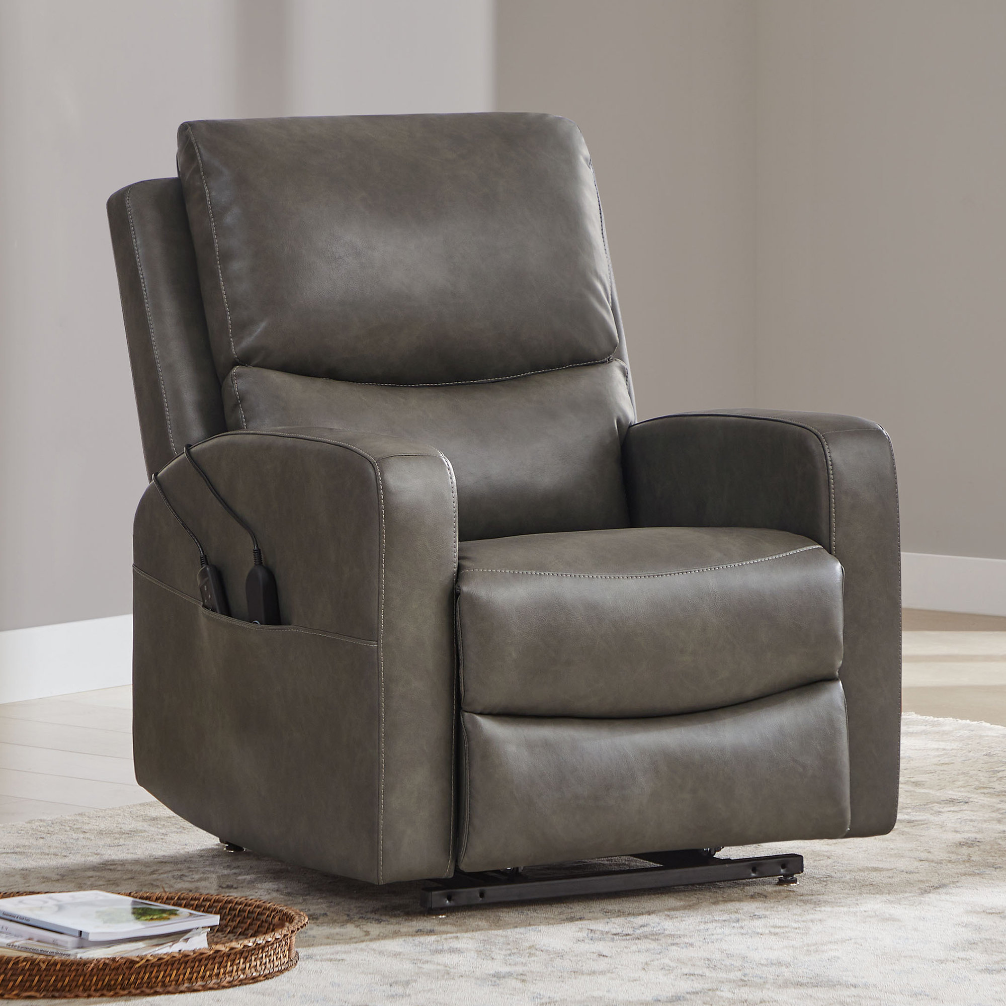 Wade Logan® Bellanie Upholstered Lift Assist Power Recliner With ...