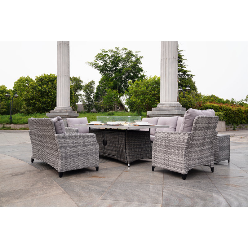 Direct Wicker Hayden Wicker/Rattan 7 - Person Seating Group With ...