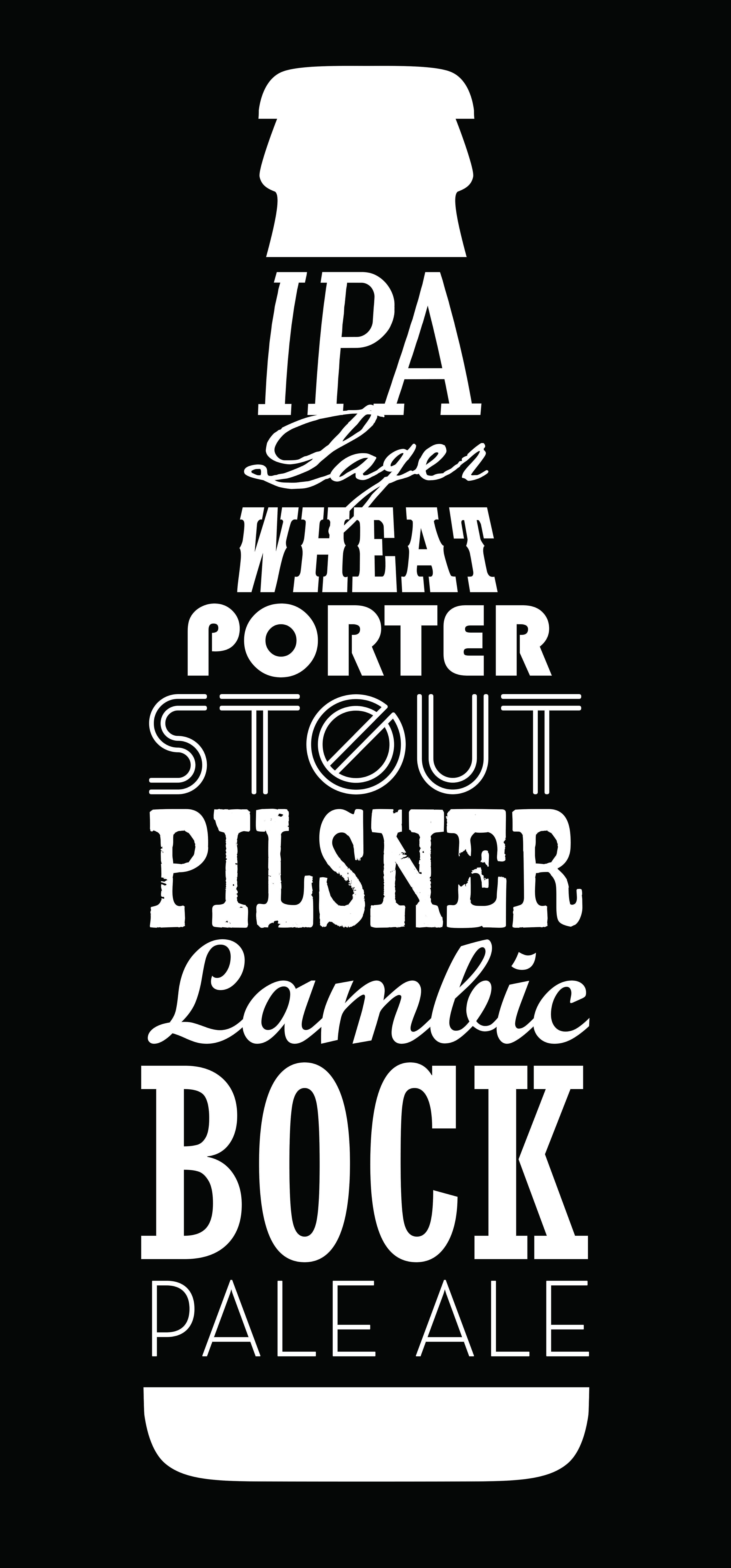 Happy Larry Beer Types - Textual Art Print | Wayfair.co.uk