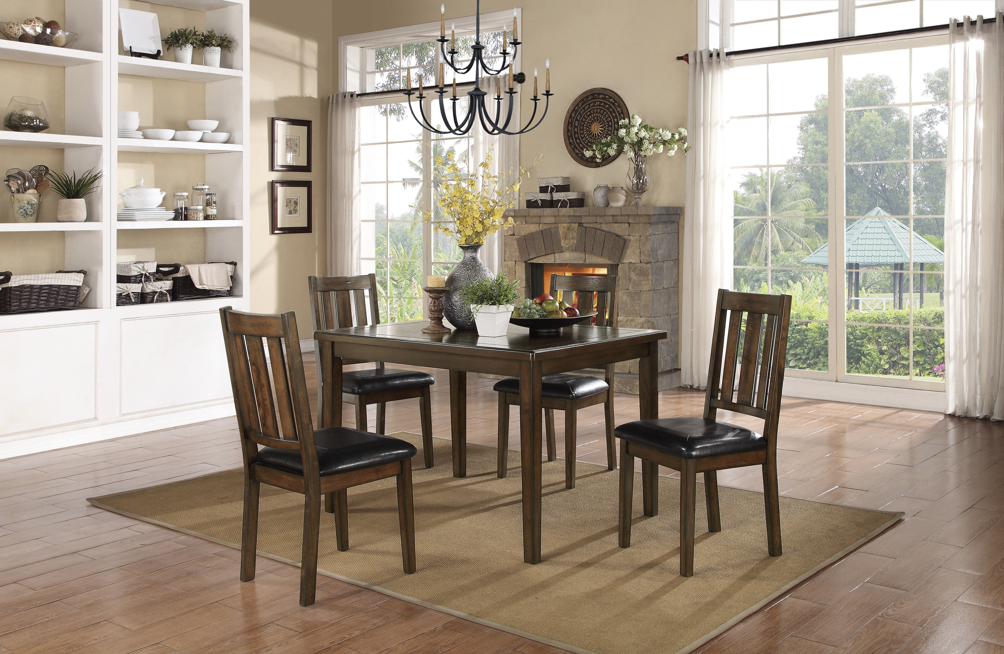 Red Barrel Studio® Teiya 5-pcs Dining Table Set | Wayfair