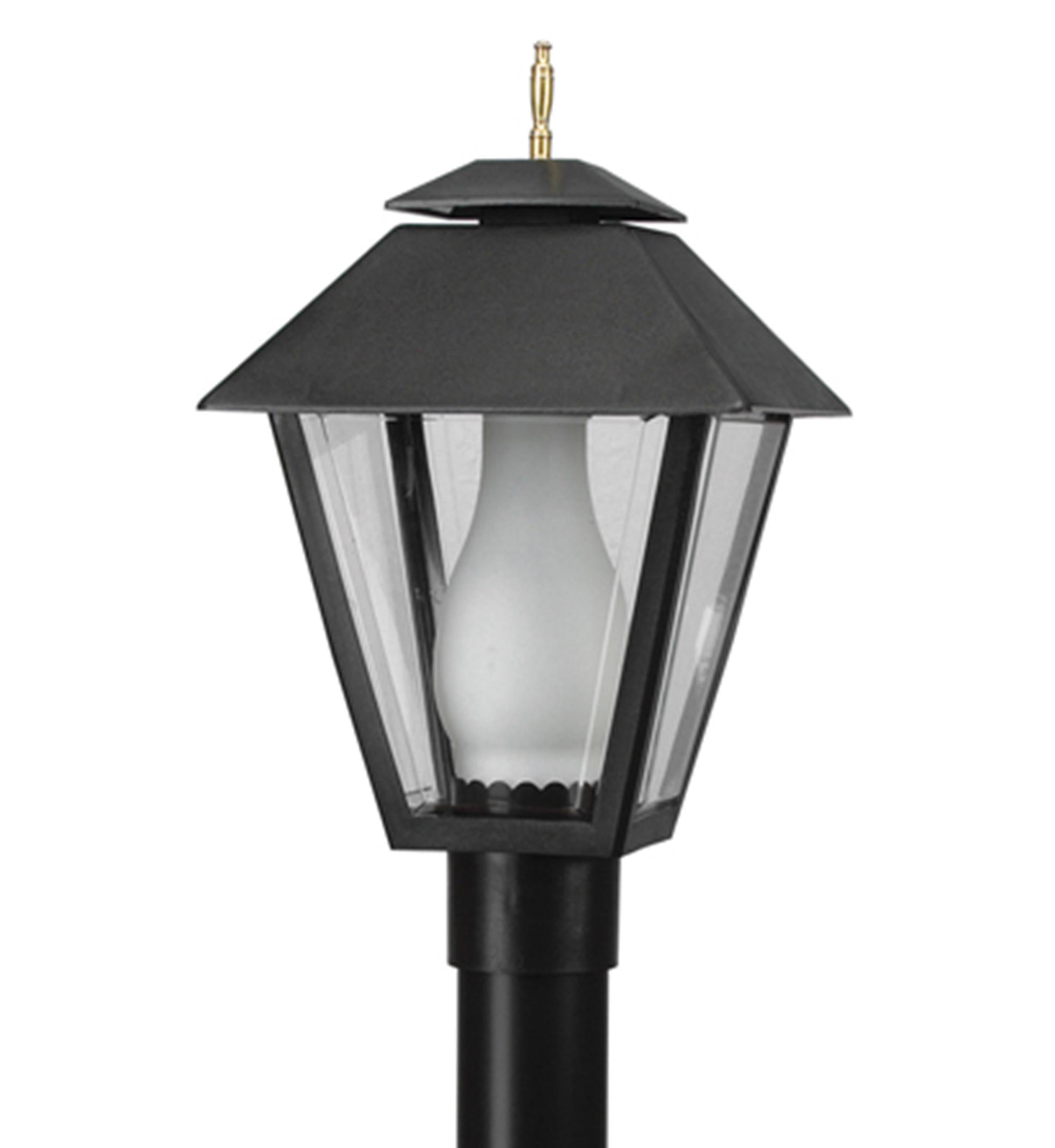 Solus Colonial Post Top Fixture with Clear Beveled Acrylic Lens and ...