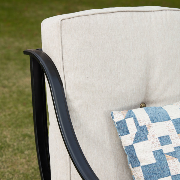 Alcott Hill® Reid Outdoor Rocking Motion Patio Chair with Cushions ...