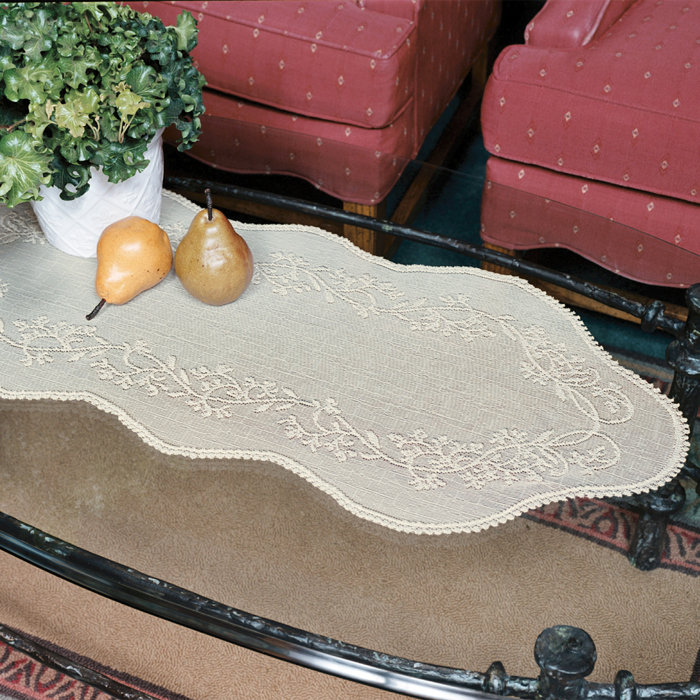 Gracie Oaks Medena Floral Oval Table Runner & Reviews | Wayfair