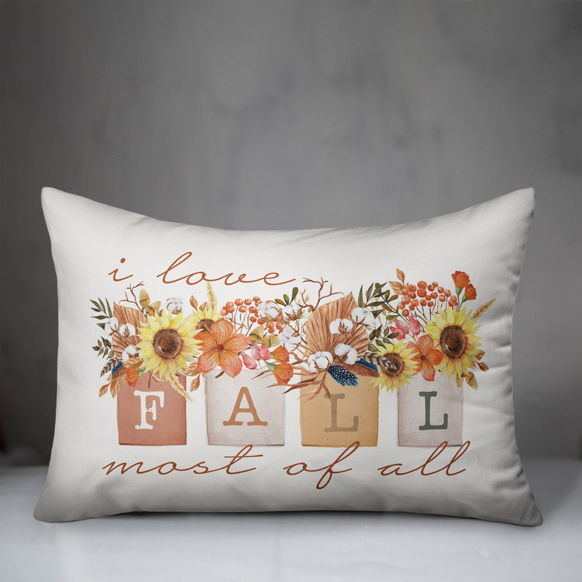 Designs Direct Creative Group Love Fall Bouquet Rectangular Pillow ...