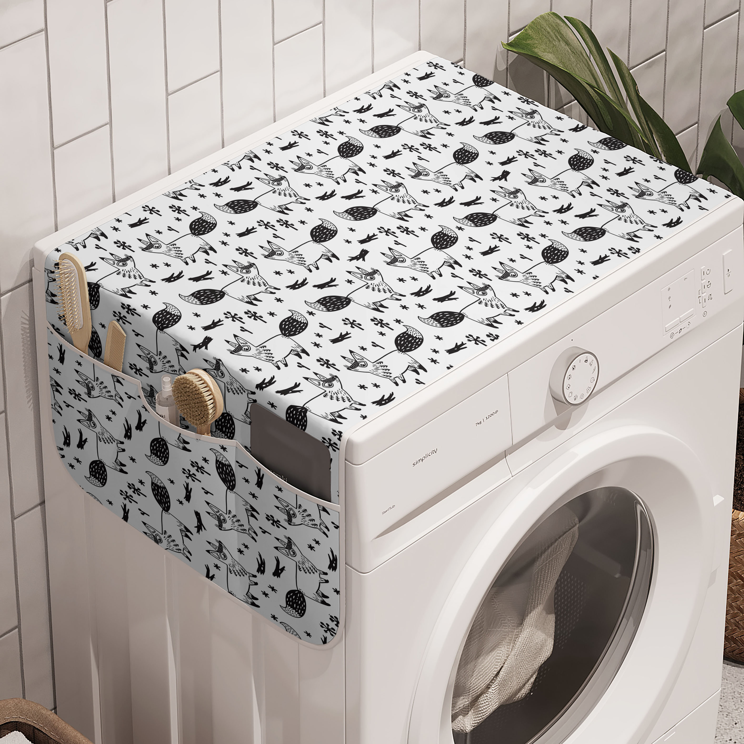 East Urban Home Fox Washing Machine Organizer Pack of 2 47" x 18.5 ...