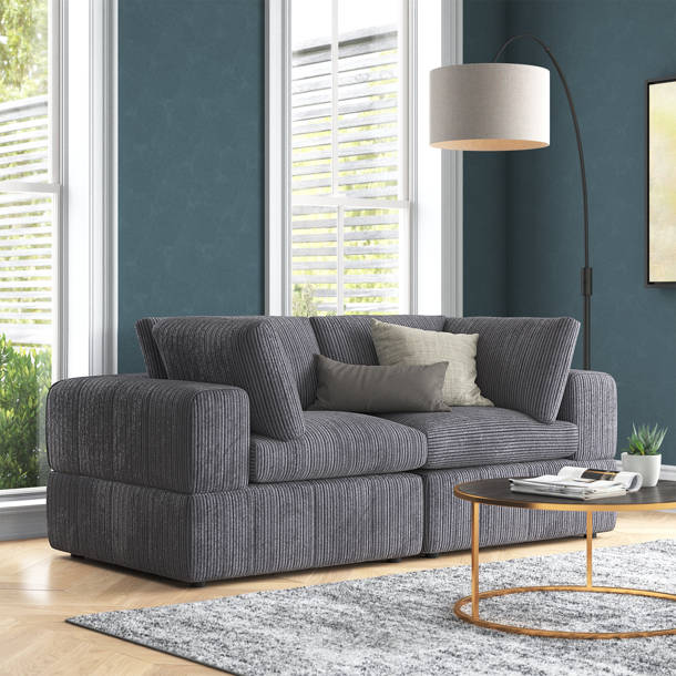 Wade Logan® Aronas 79" Corduroy Square Arm Loveseat & Reviews | Wayfair