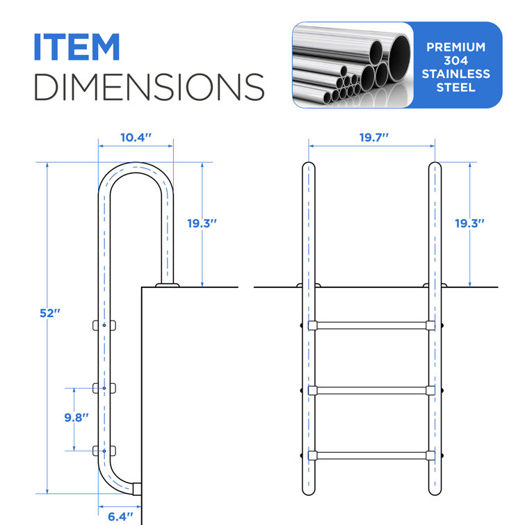 EROMMY Swimming Pool Ladder & Reviews - Wayfair Canada