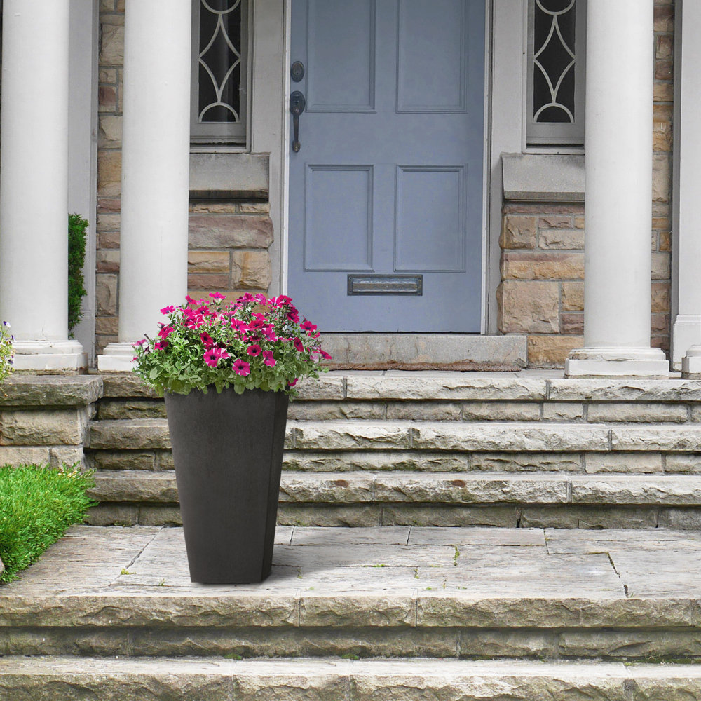Ebern Designs Pot à fleurs rectangulaire en ardoise Sonata 10 po x 20 ...