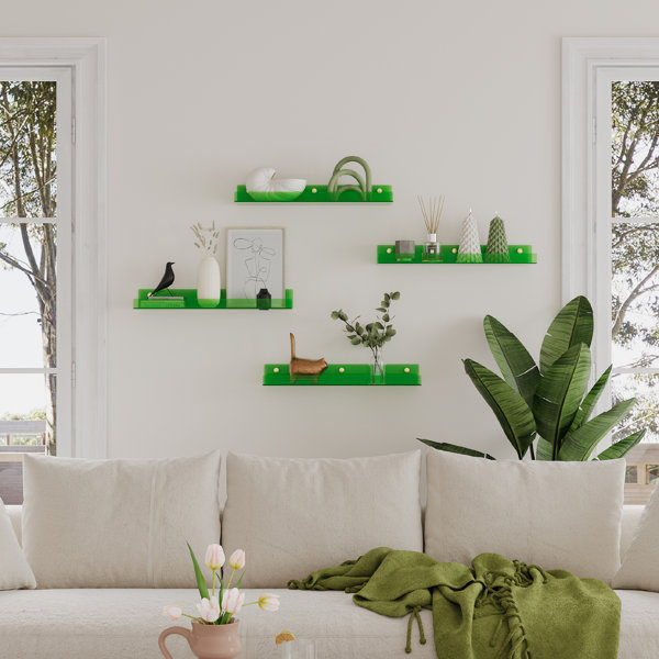 Wrought Studio™ Jaquita Floating Shelf, Wall Mounted Display Shelves ...