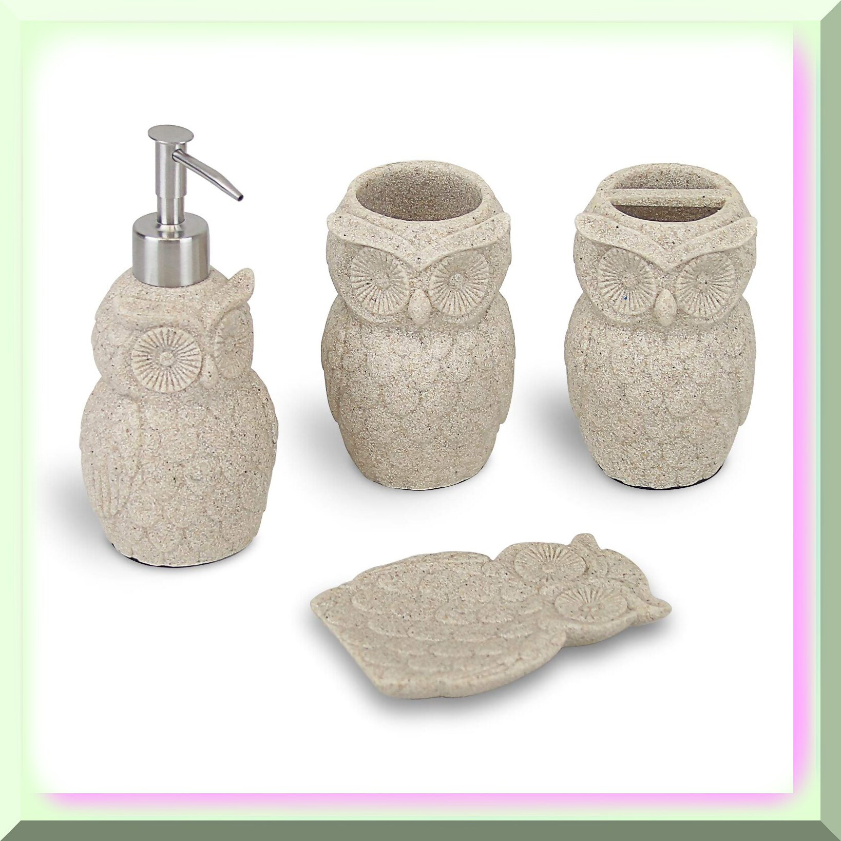 owl bathroom set
