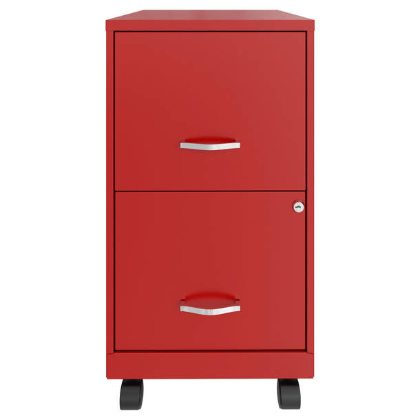 Inbox Zero Krahn 14.25'' Wide 2 -Drawer Mobile Steel File Cabinet ...